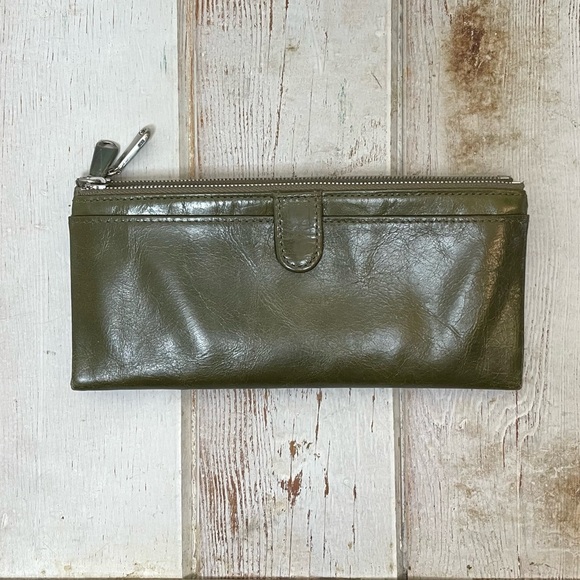 HOBO | Bags | Hobo Green Leather Bifold Wallet | Poshmark